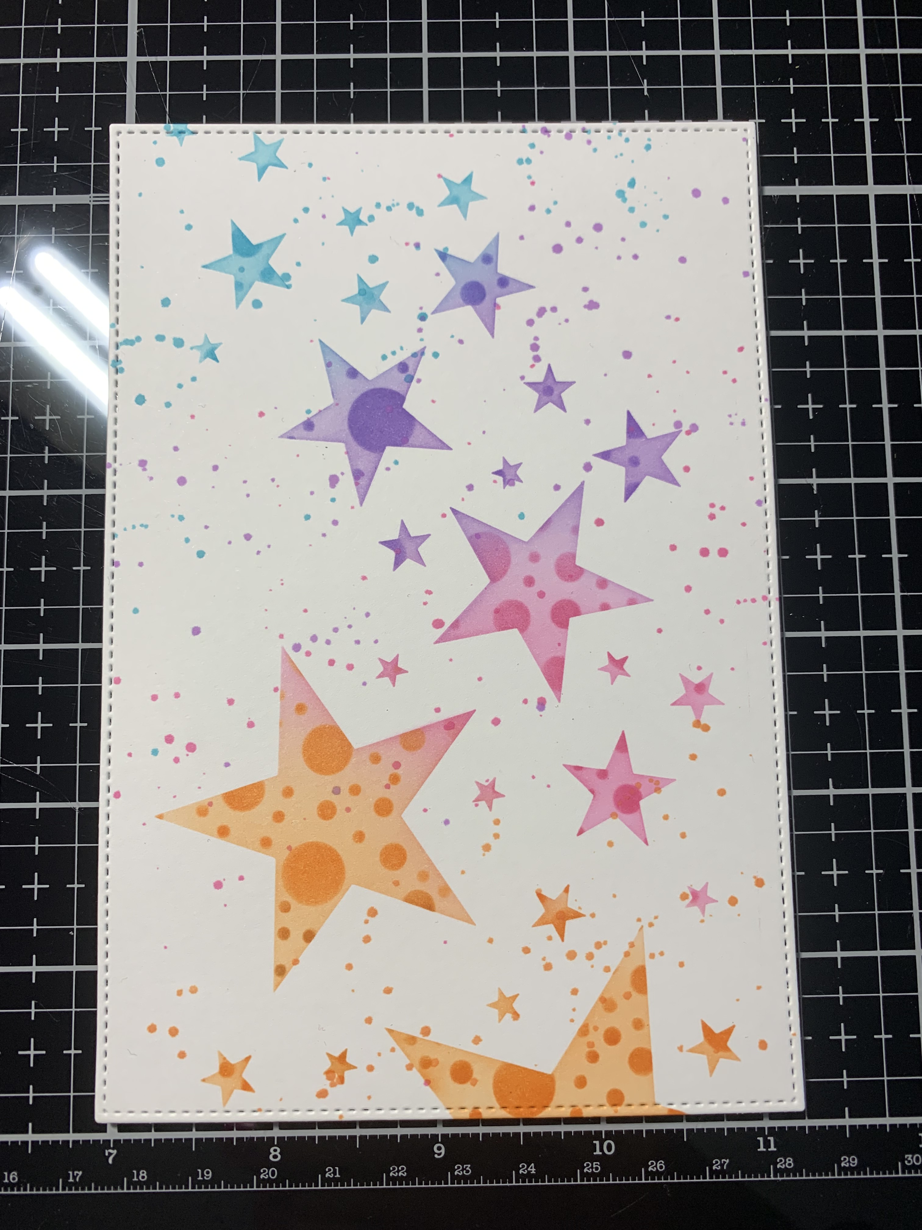 Fading Stars Stencil Ink Blended – Congrats – Kampa Kreations