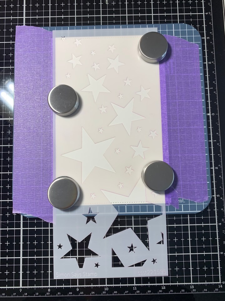 Fading Stars Stencil Ink Blended – Congrats – Kampa Kreations