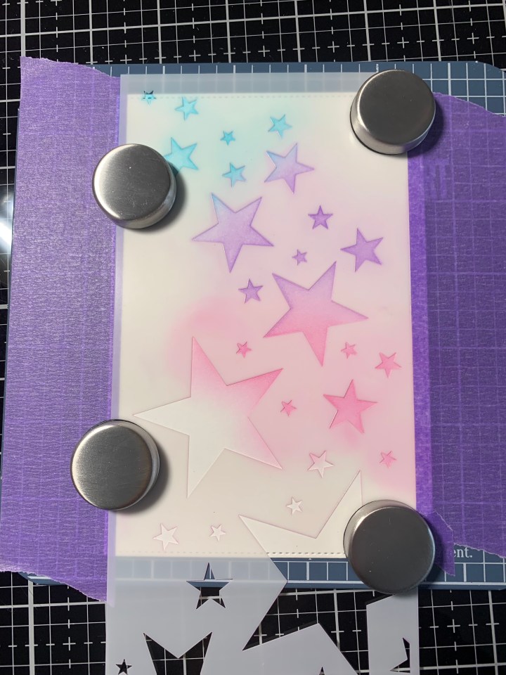 Fading Stars Stencil Ink Blended – Congrats – Kampa Kreations