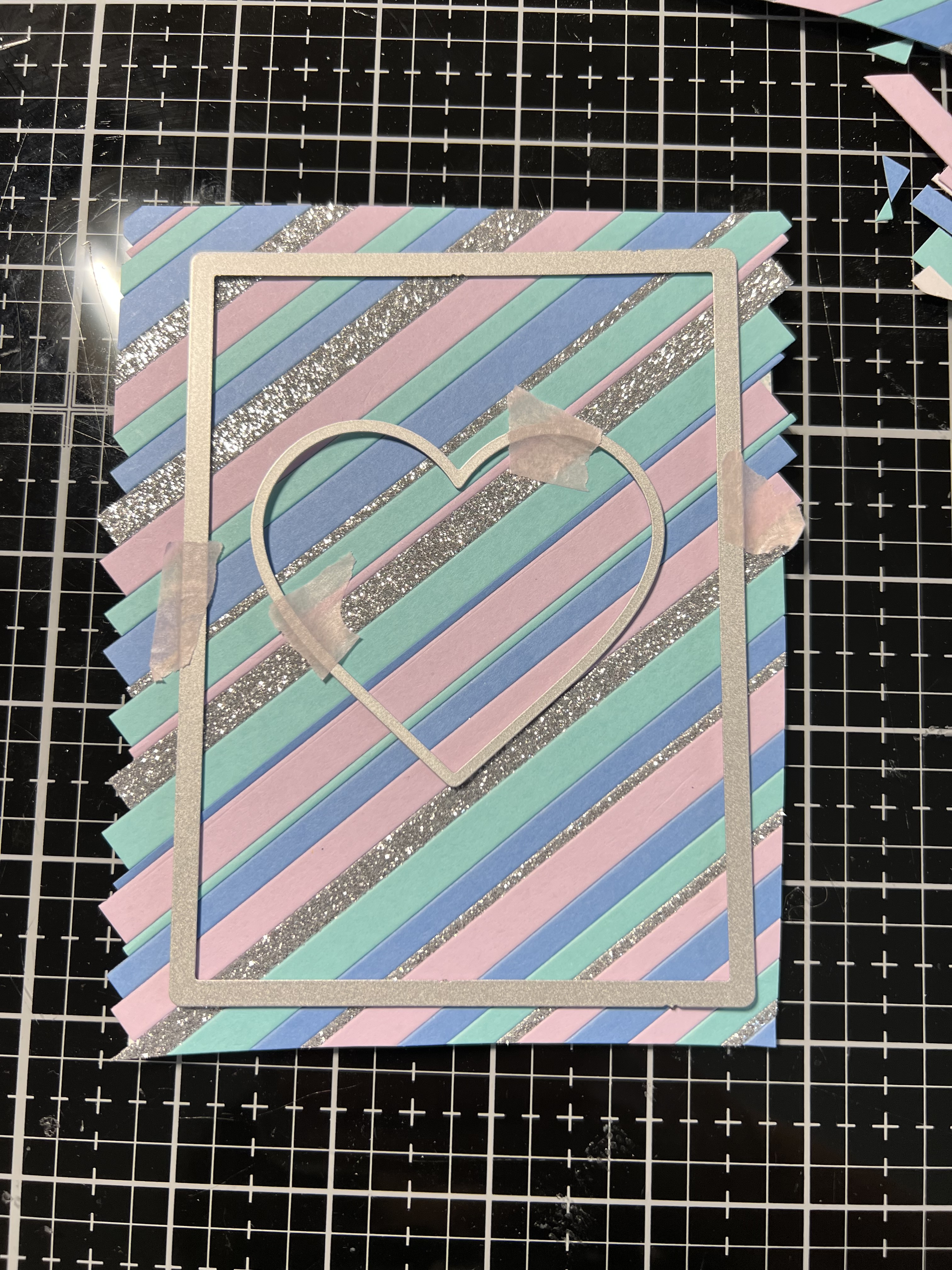 Create A Background w/Cardstock Strips! – Kampa Kreations